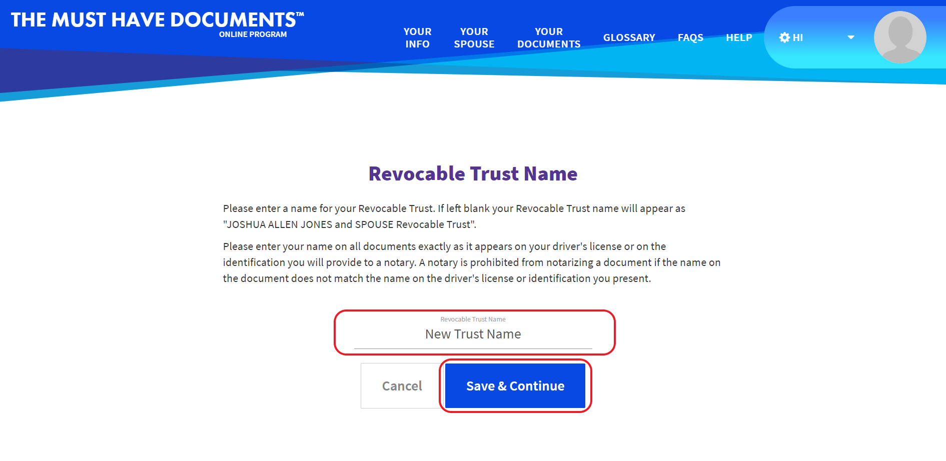 How can I edit my Trust name? – Must Have Documents