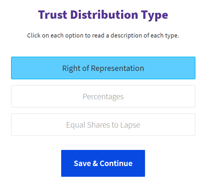 Edit Trust Distribution Type for Secondary Beneficiaries – Must Have Documents